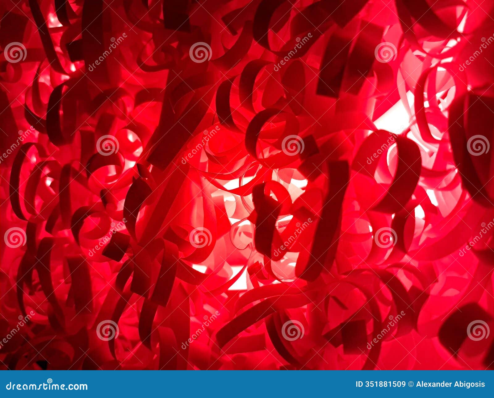 Curly Paper with Red Lighting Background Stock Image - Image of ...