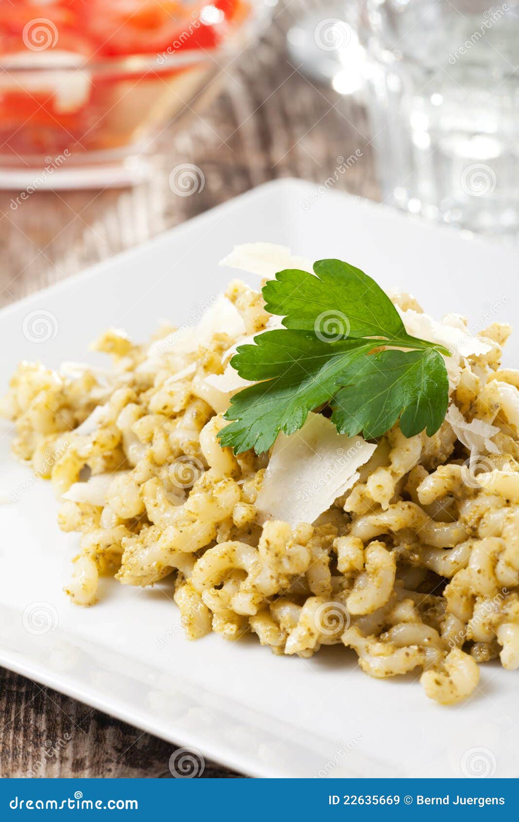 Curly pasta stock image. Image of organic, curly, parsley - 22635669