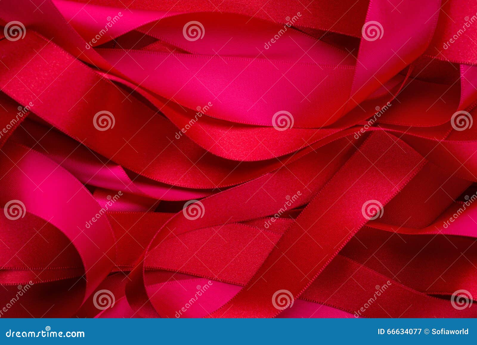 Curly red ribbon stock image. Image of color, horizontal - 66634077