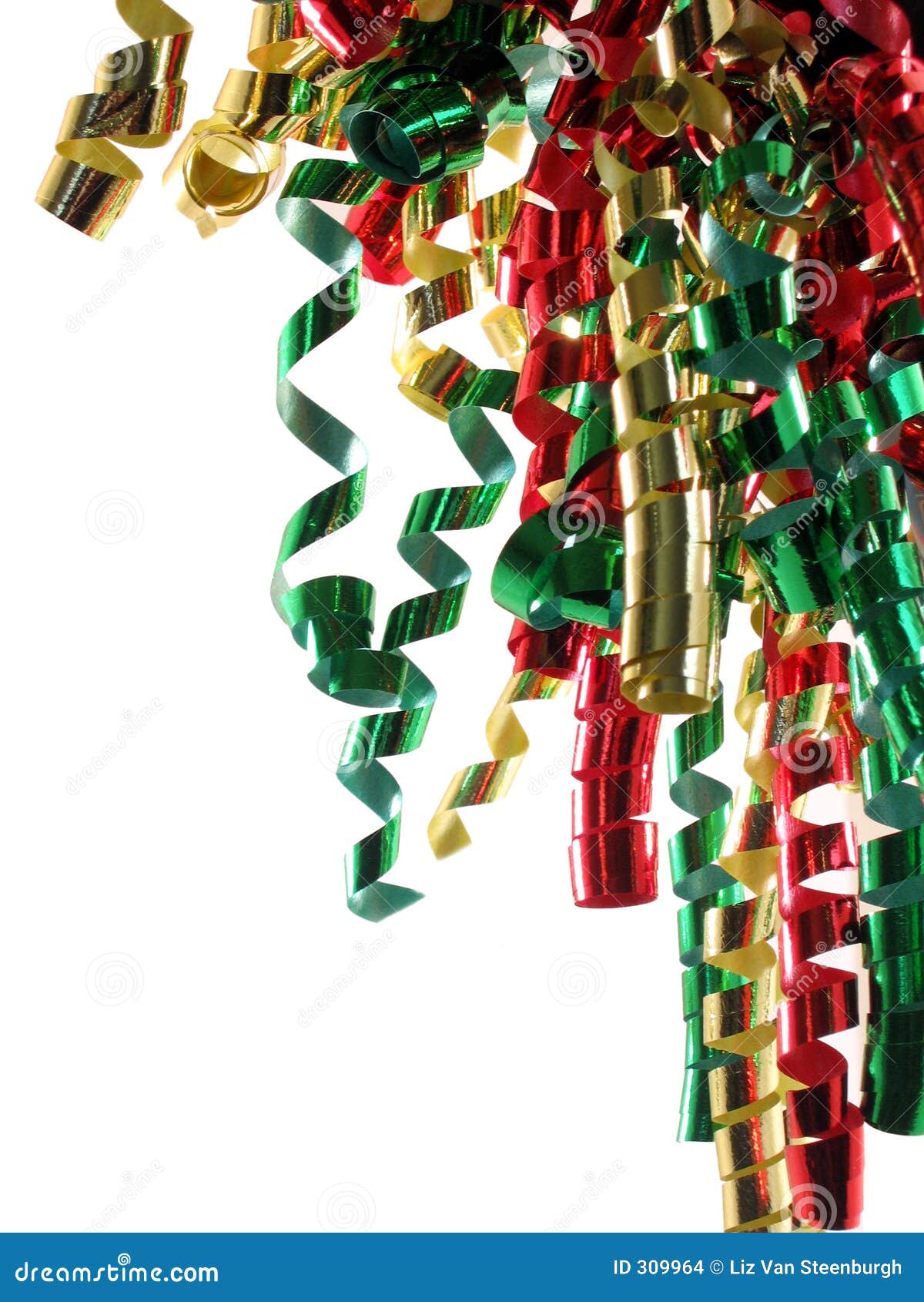 Curly Ribbon stock photo. Image of streamers, christmas - 309964