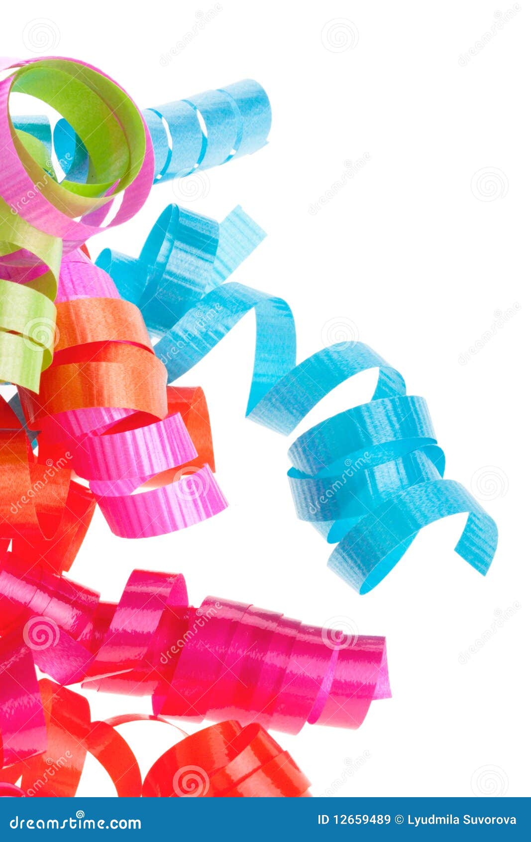 Curly ribbons stock image. Image of style, vibrant, colorful - 12659489