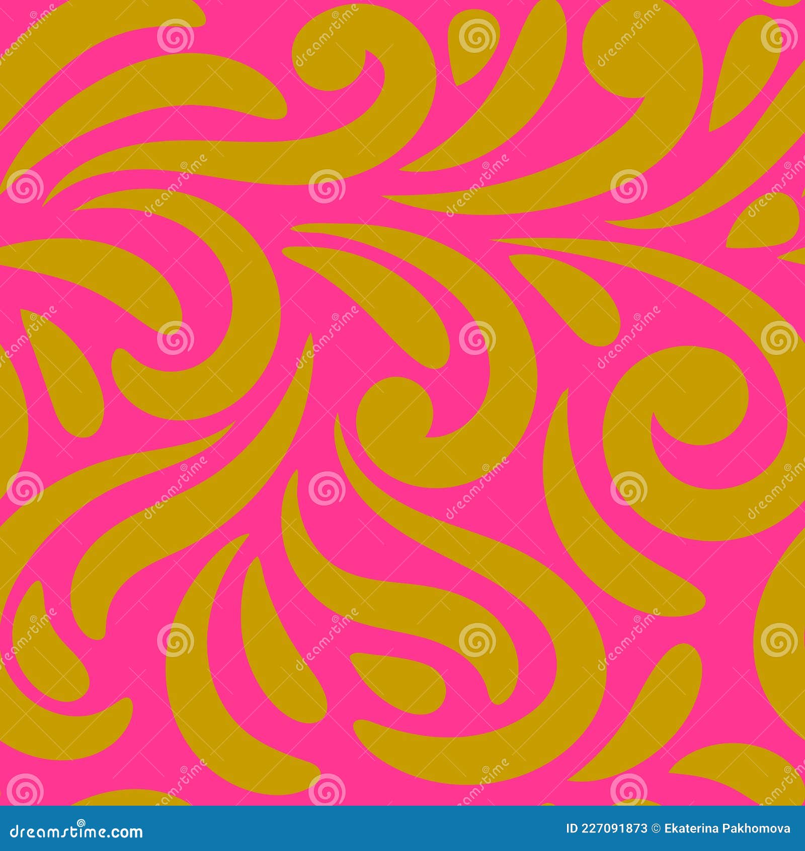 Abstract Hand Drawn Doodle Curly Seamless Pattern. Stock Vector ...