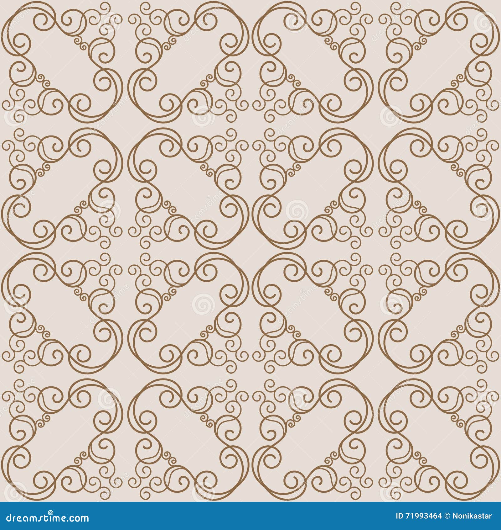 Curly seamless pattern stock vector. Illustration of curly - 71993464