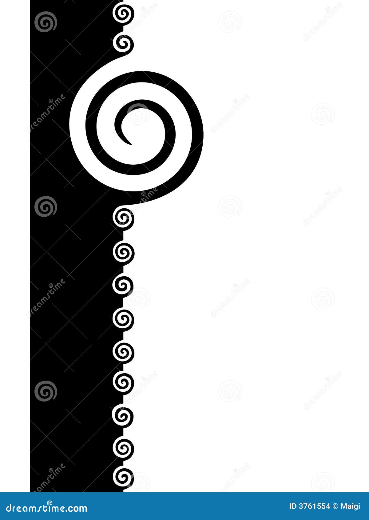 Curly spiral border stock vector. Illustration of design - 3761554