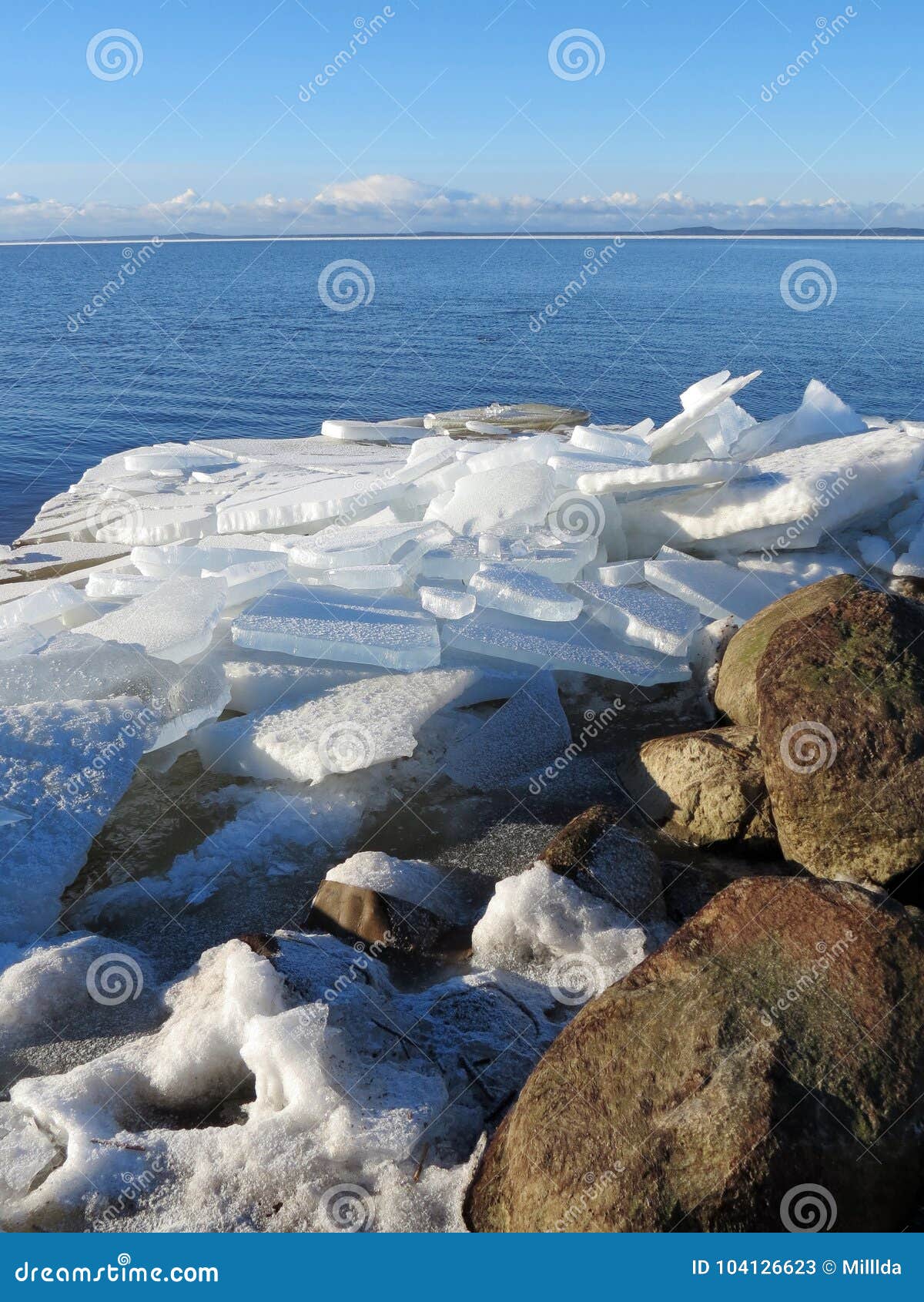 Curonian Spit Shore in Winter, Lithuania Stock Image - Image of winter ...