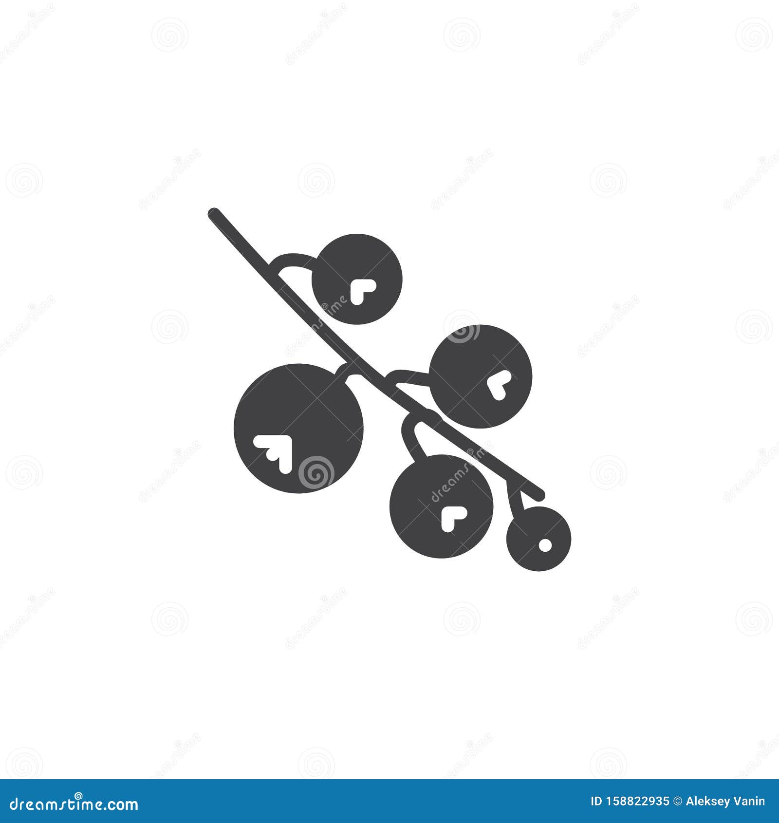 Currant branch vector icon stock vector. Illustration of icon - 158822935