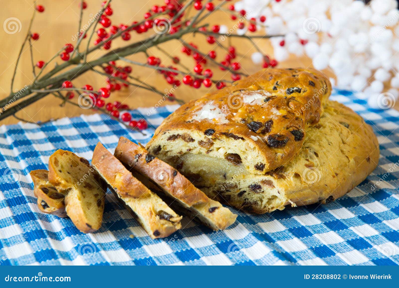Currant Bread with Almond Paste Stock Photo - Image of bread, christmas ...
