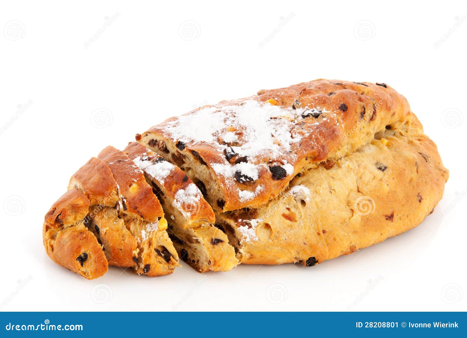 Currant Bread for Christmas Stock Image - Image of isolated, baked ...