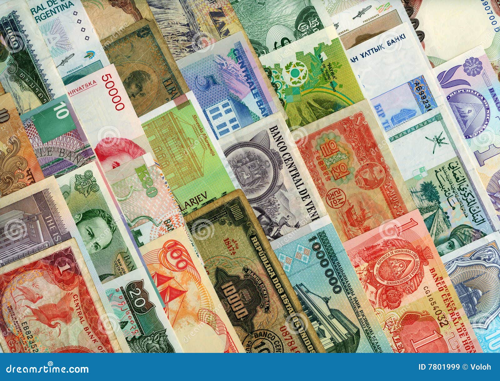Currencies from Around the World, Paper Banknotes. Stock Image - Image ...