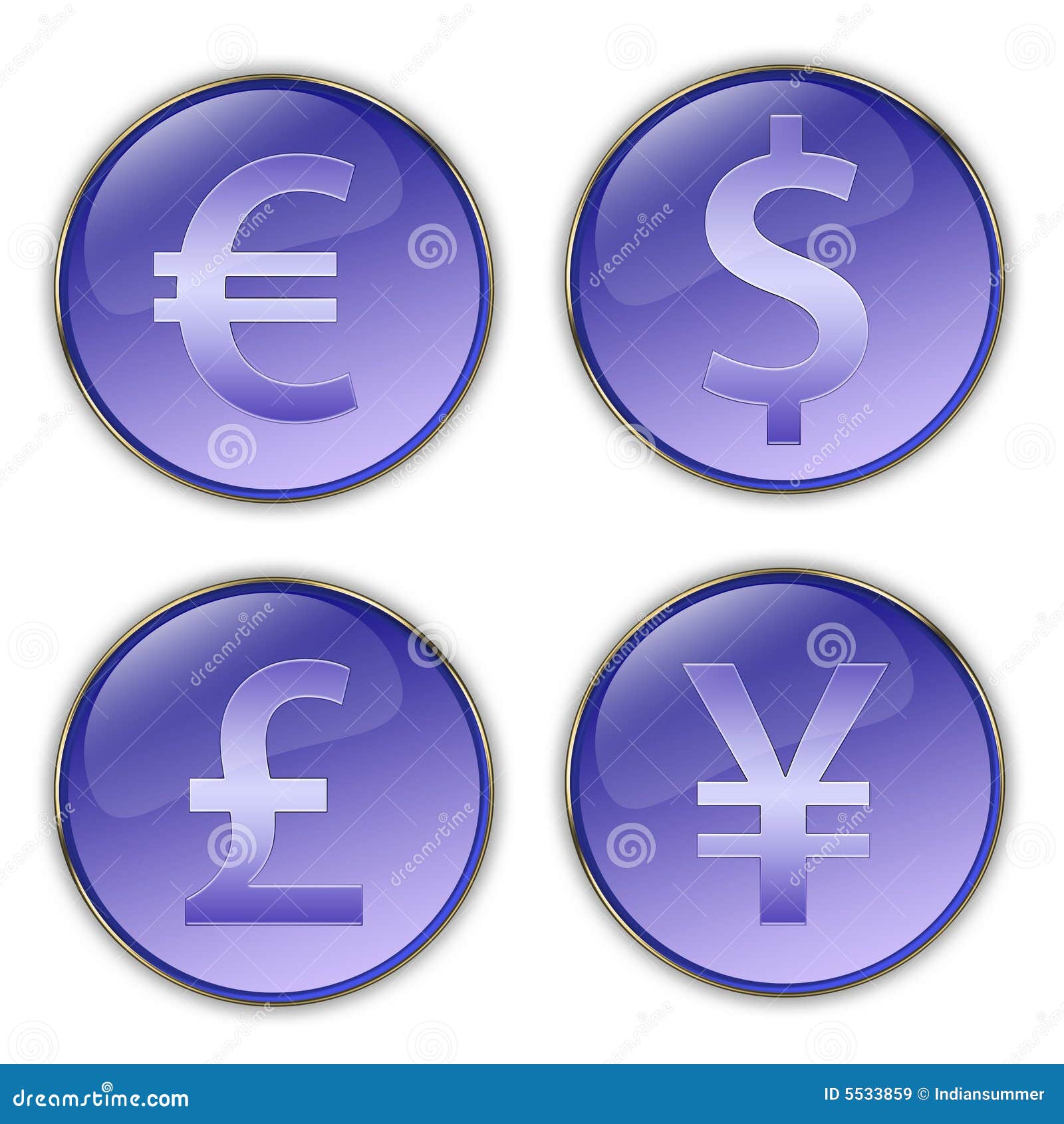 Currencies signs buttons stock illustration. Illustration of japan ...