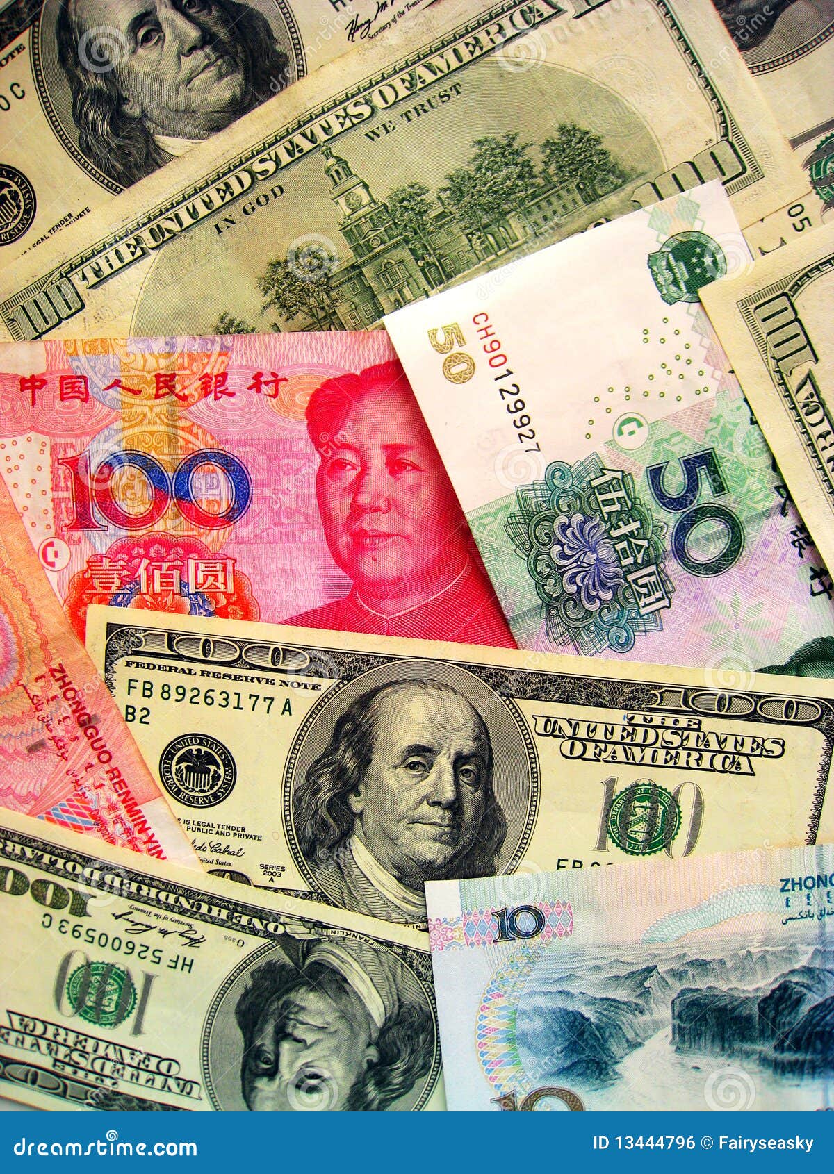 Currencies: US Dollar & China RMB Stock Photo - Image of china, acient ...