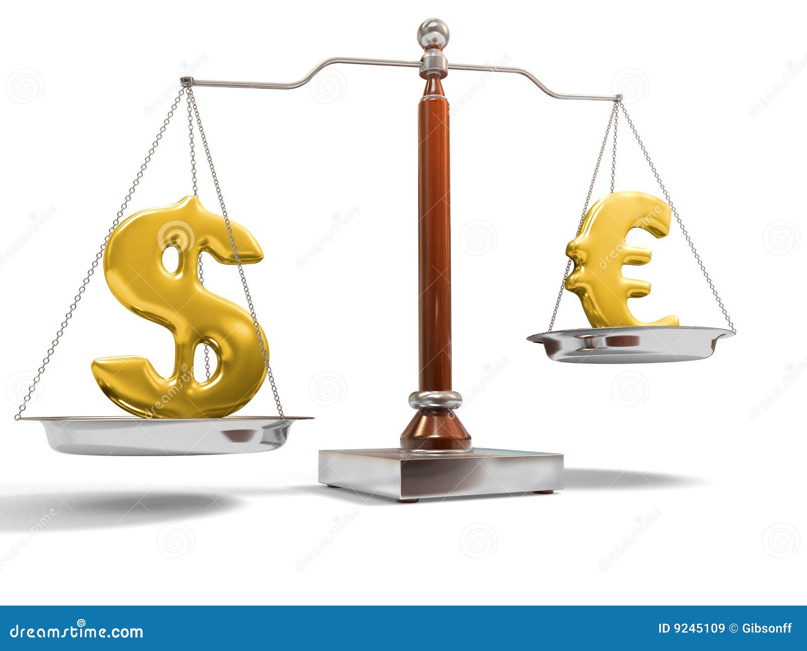 Currency on balance scale stock illustration. Illustration of analyzing ...