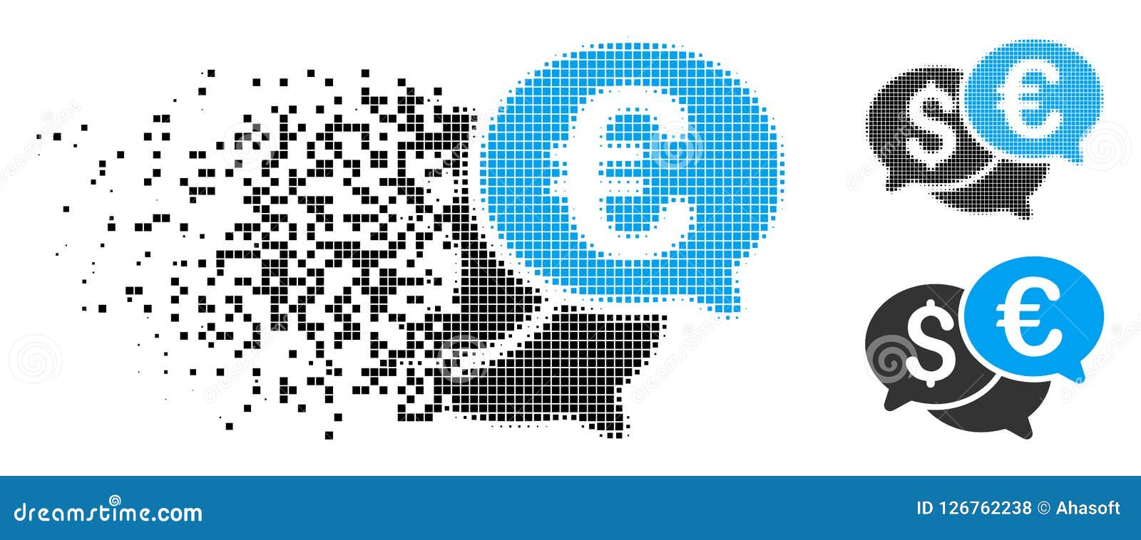 Damaged Dot Halftone Currency Bids Icon Stock Vector - Illustration of ...