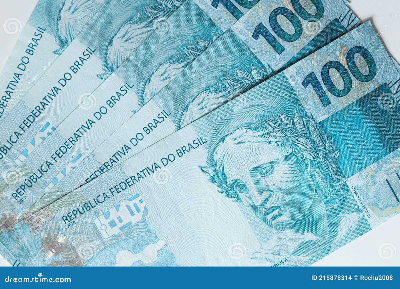 Currency of Brazil, 100 Reais Banknotes, Close Up Stock Photo - Image ...