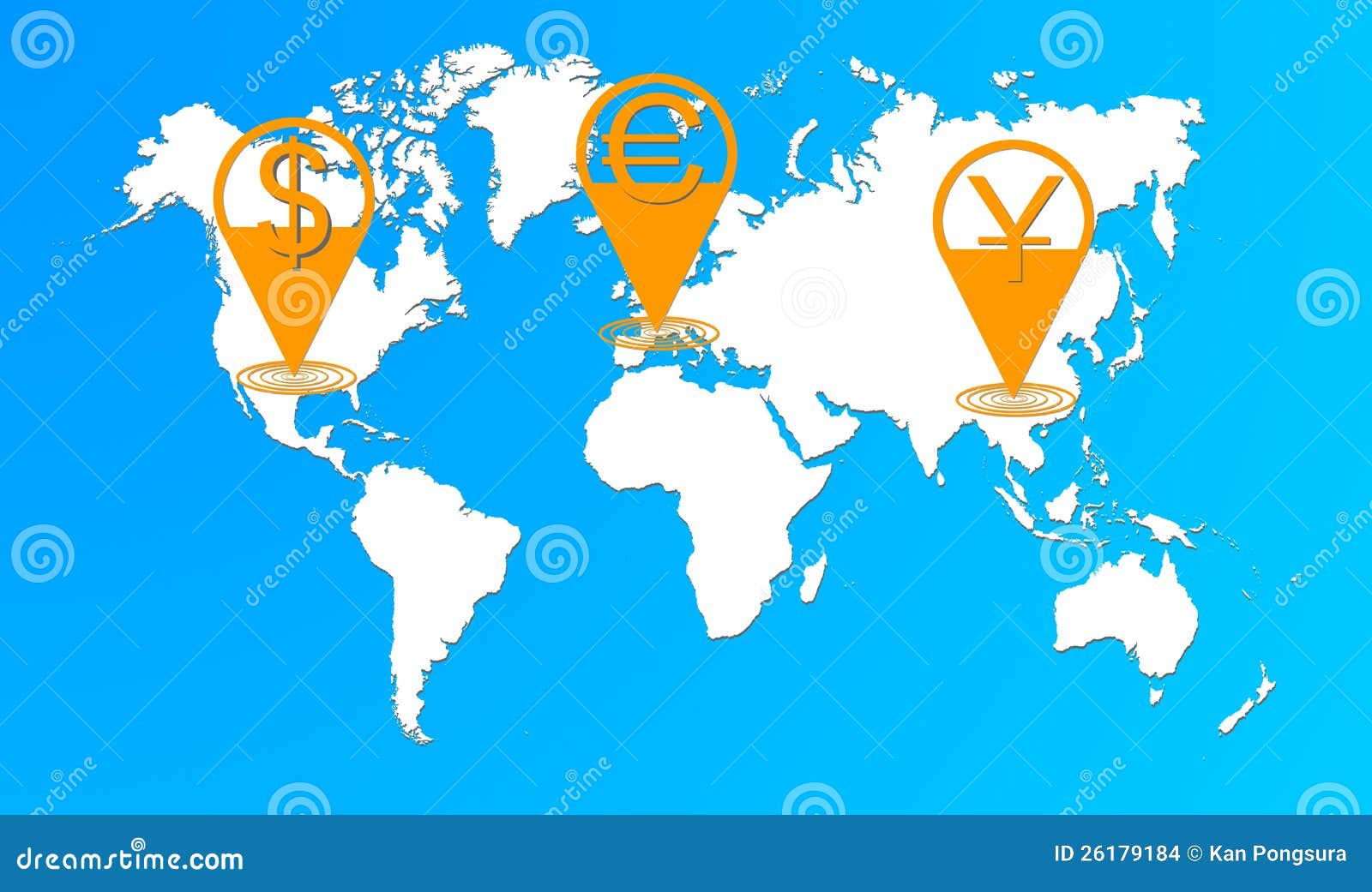 Currency Chain of the World Stock Illustration - Illustration of ...