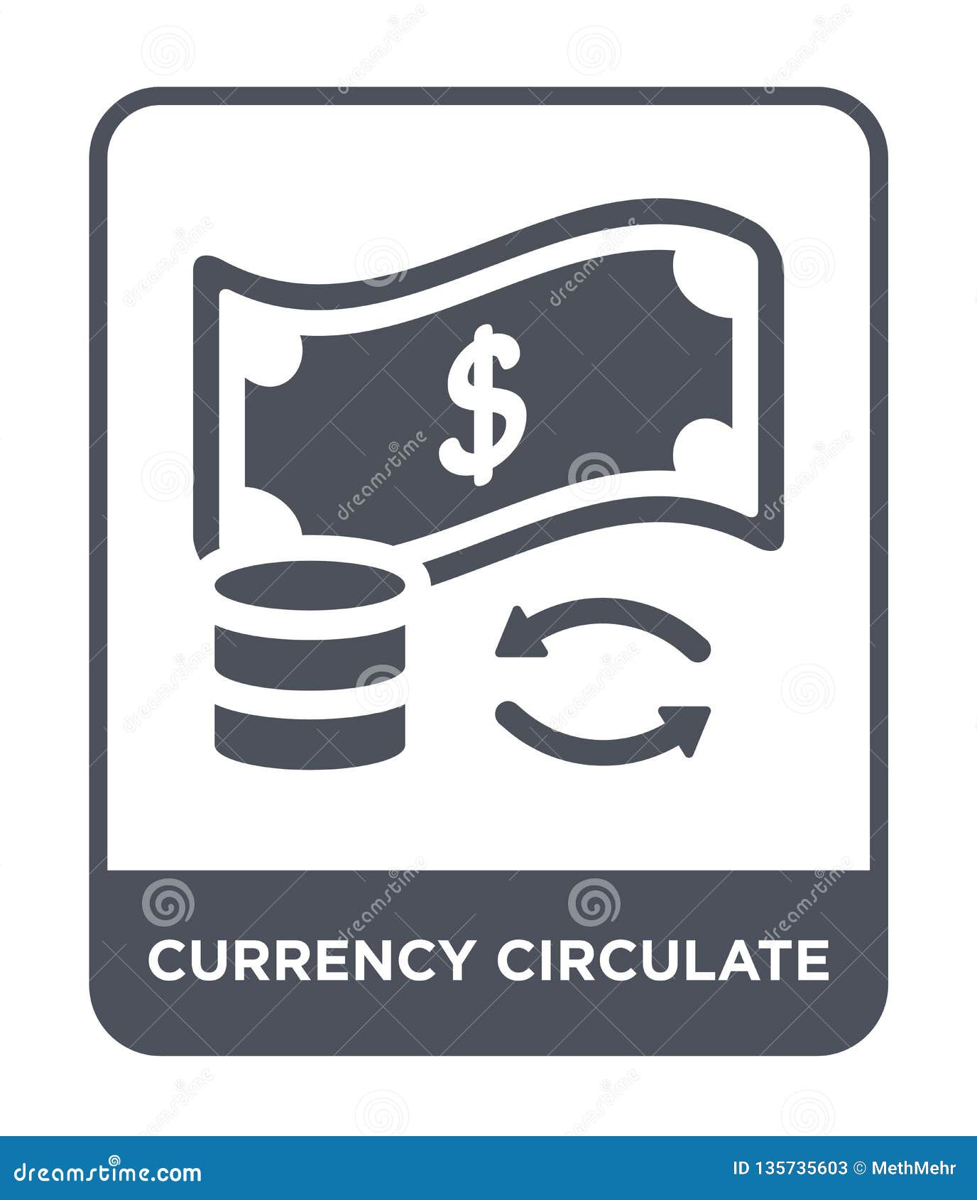 Currency Circulate Icon. Trendy Modern Flat Linear Vector Currency ...