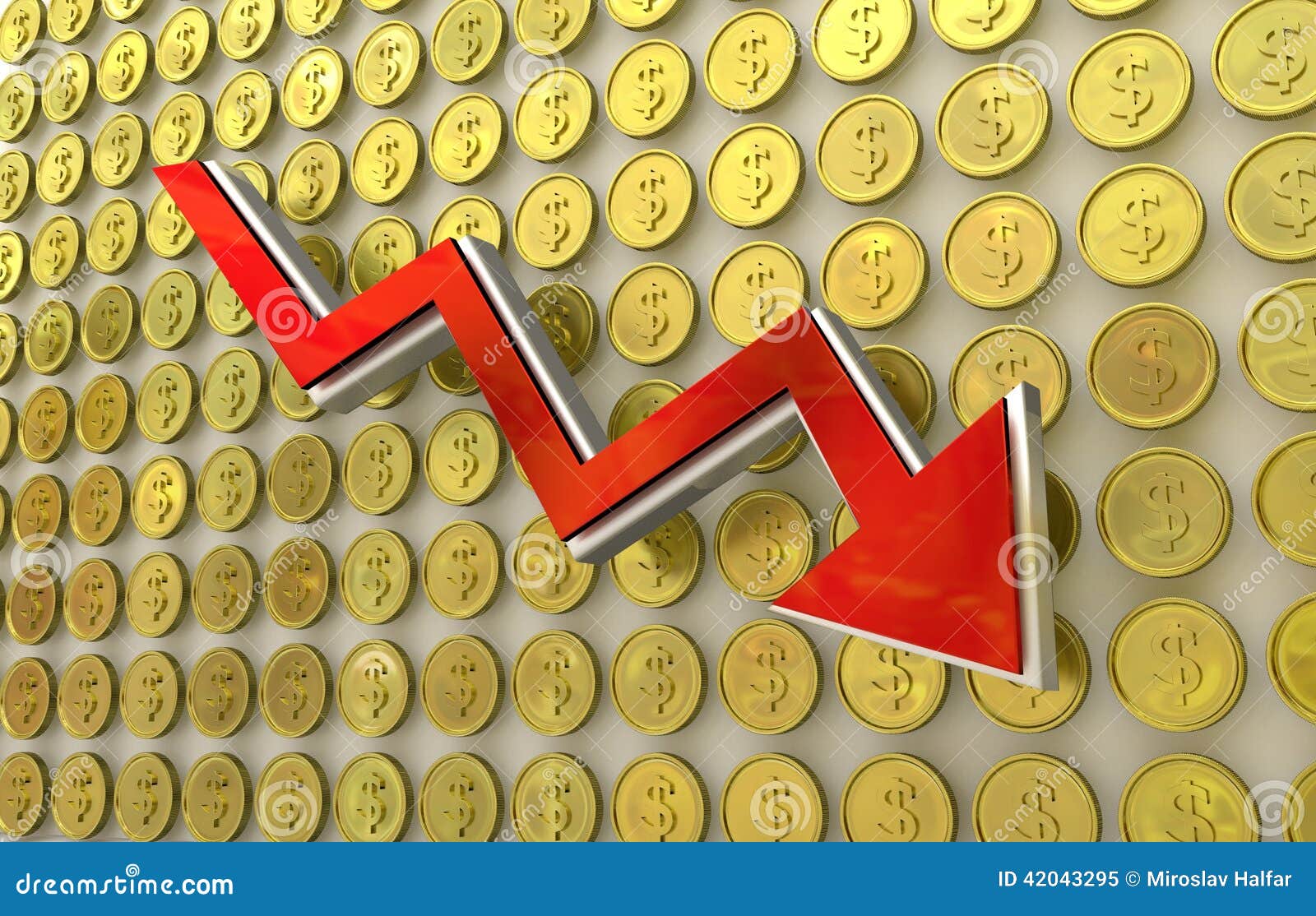 Currency collapse - dollar stock illustration. Illustration of economy ...