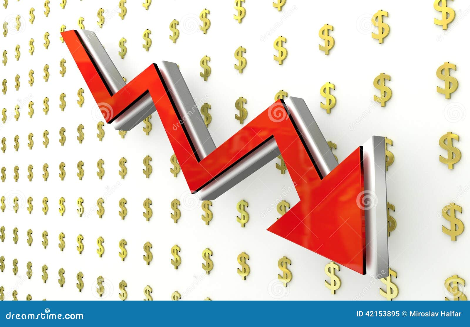 3d. Collapse Dollar Chart Stock Photography | CartoonDealer.com #86591414