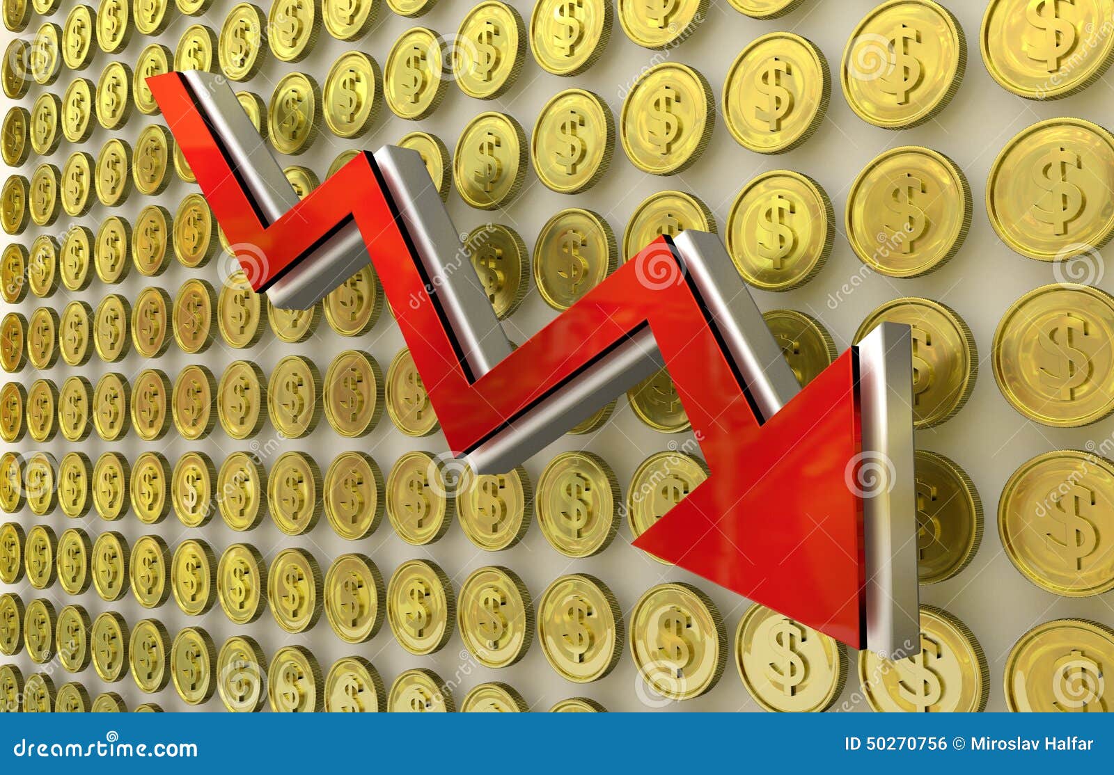 Currency collapse - dollar stock illustration. Illustration of dollar ...