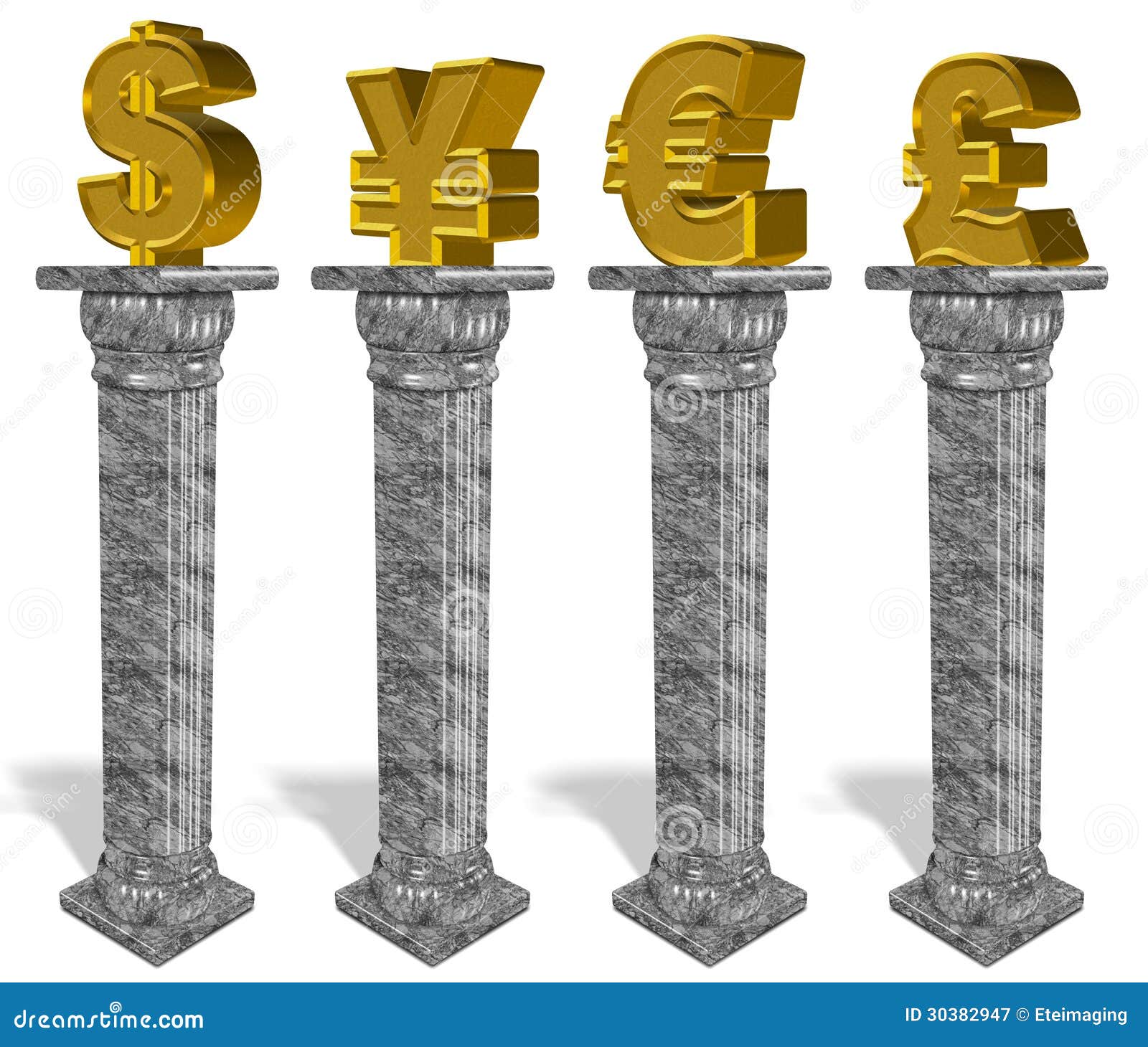 Currency on column stock illustration. Illustration of stone - 30382947