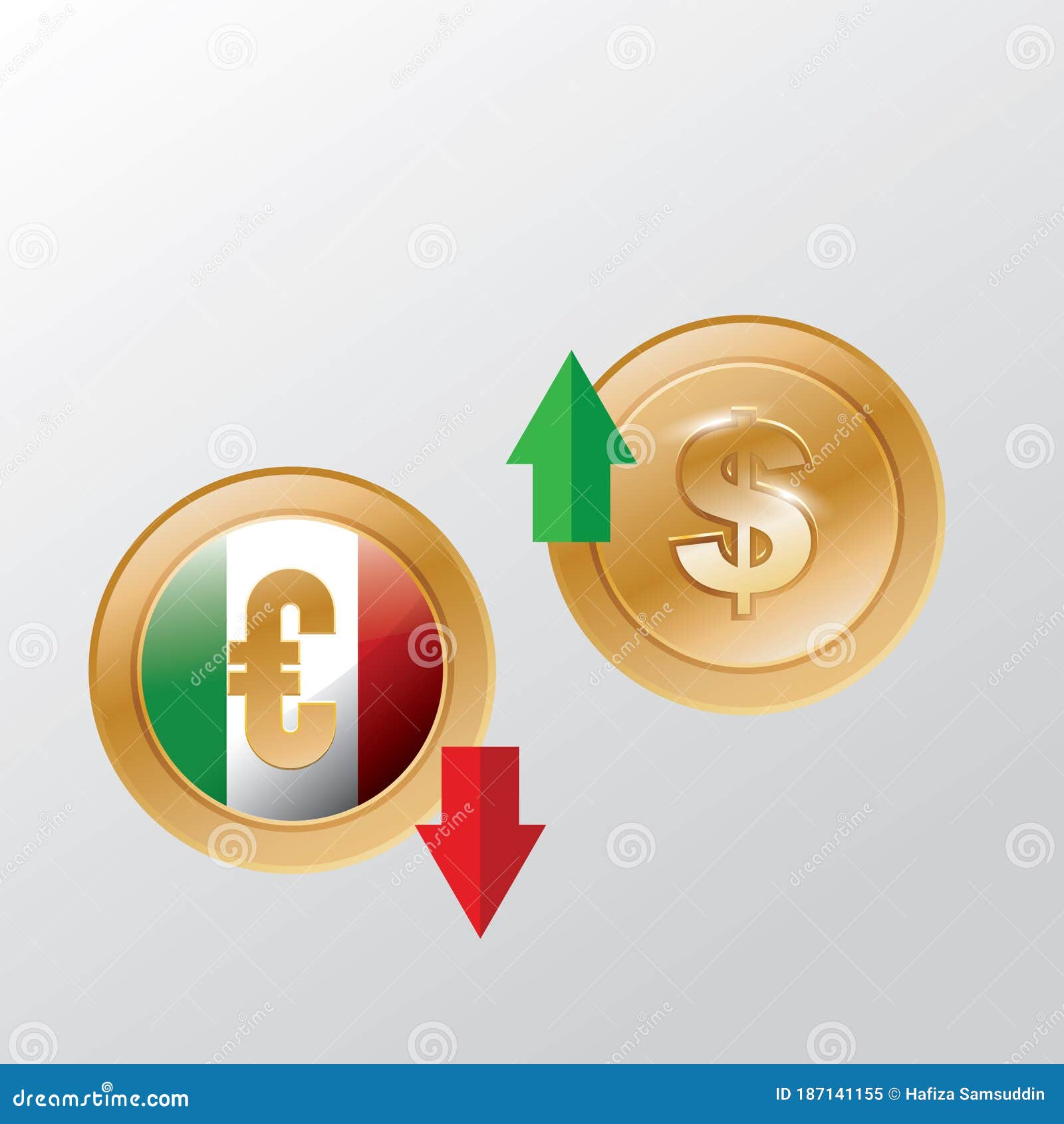 Currency Comparison. Vector Illustration Decorative Design Stock Vector ...