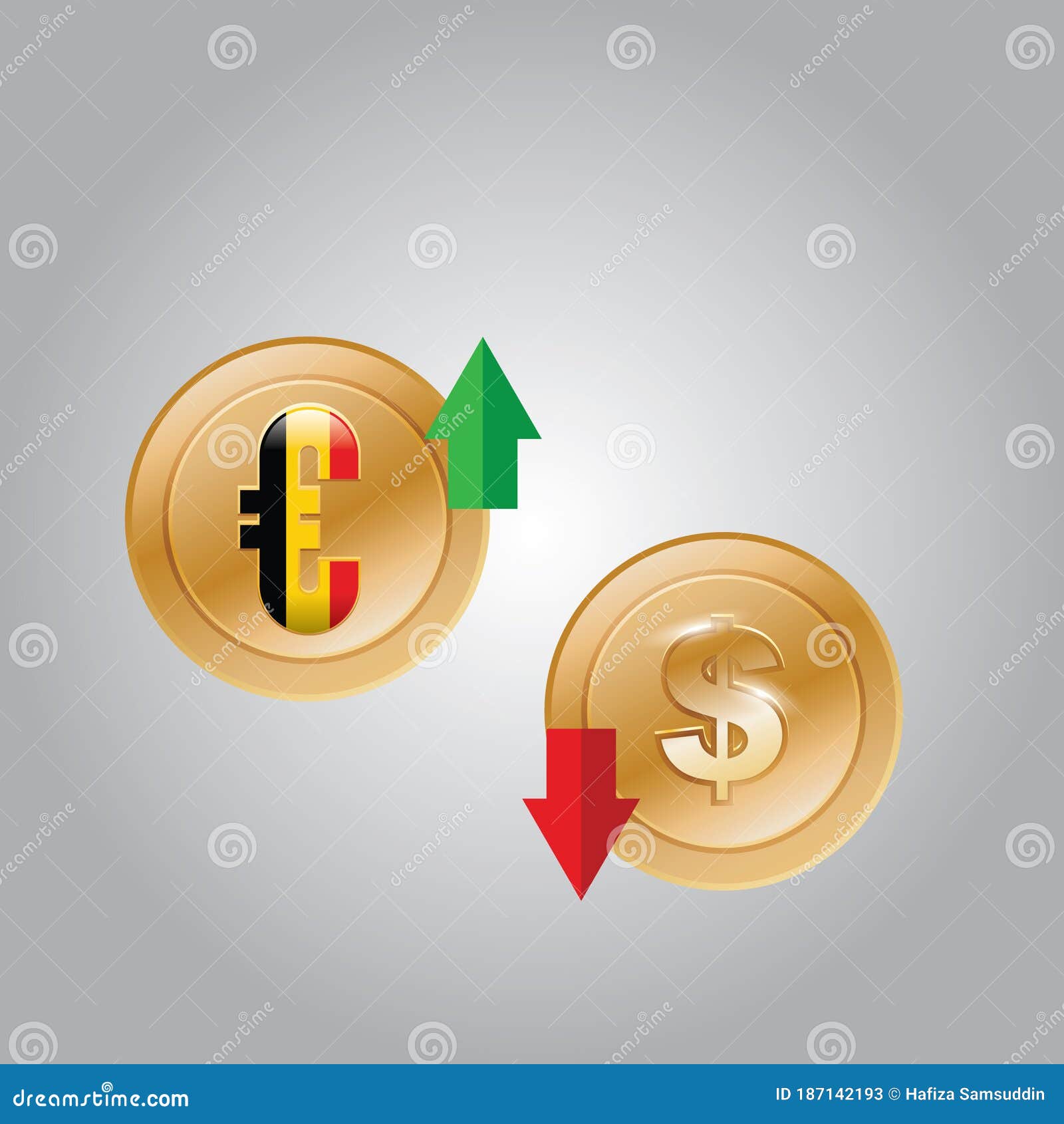 Currency Comparison. Vector Illustration Decorative Design Stock Vector ...