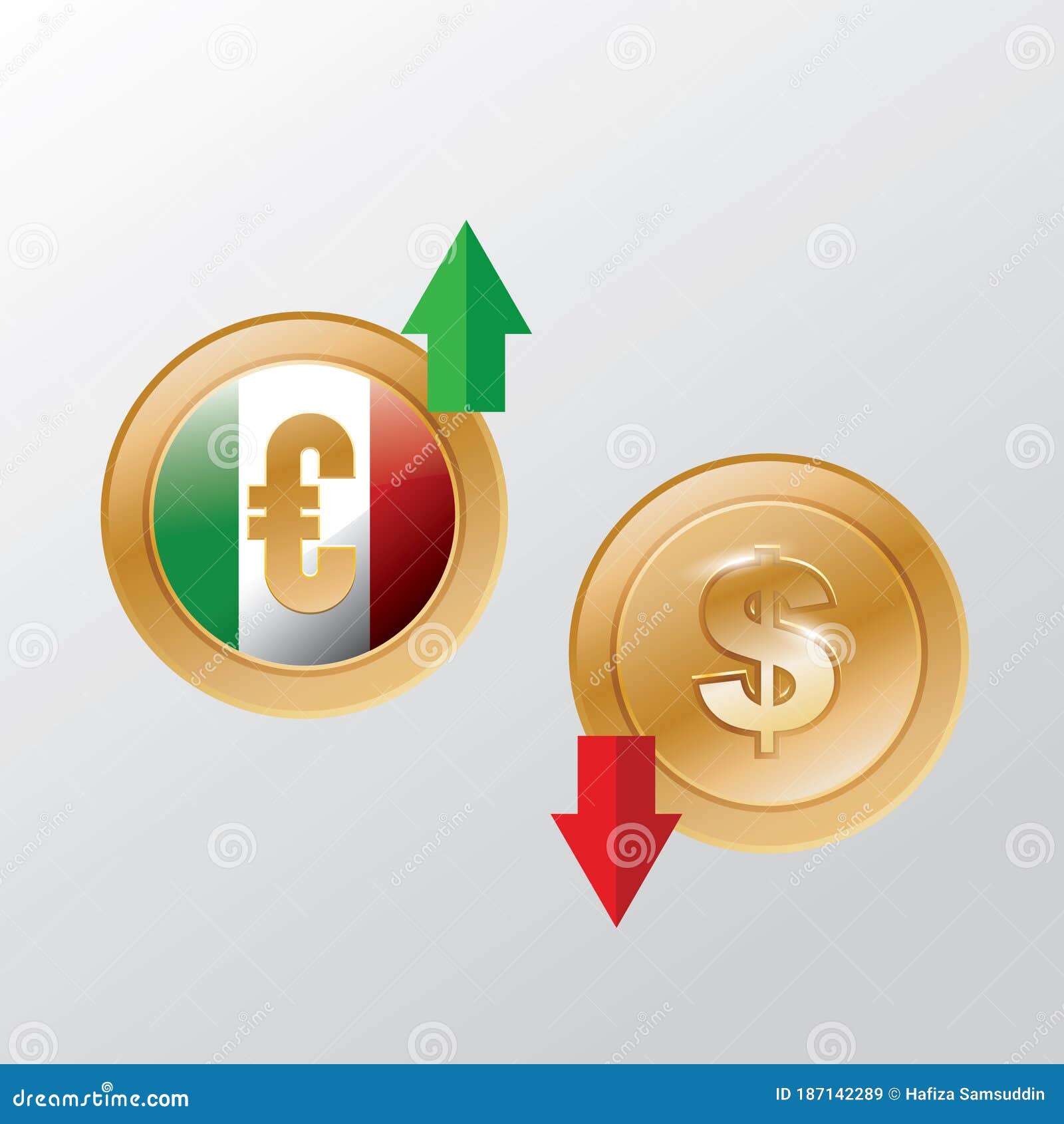 Currency Comparison. Vector Illustration Decorative Design Stock Vector ...