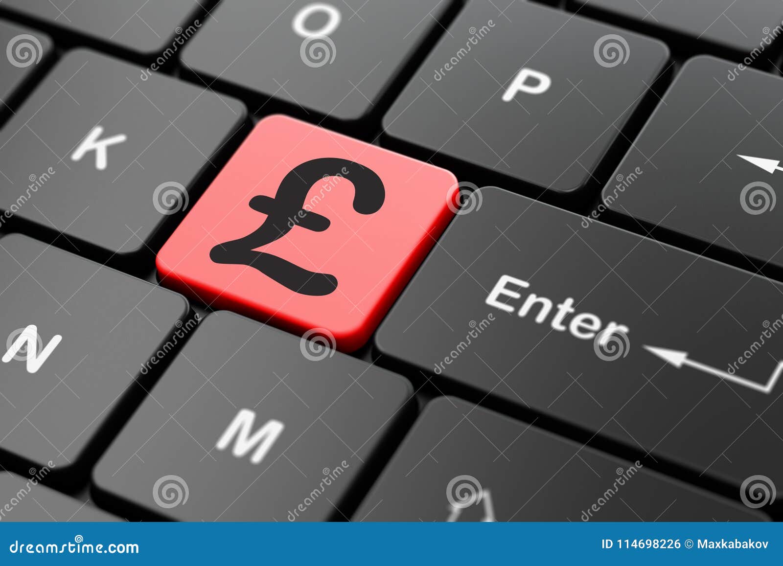 Currency Concept: Pound On Computer Keyboard Background Stock ...
