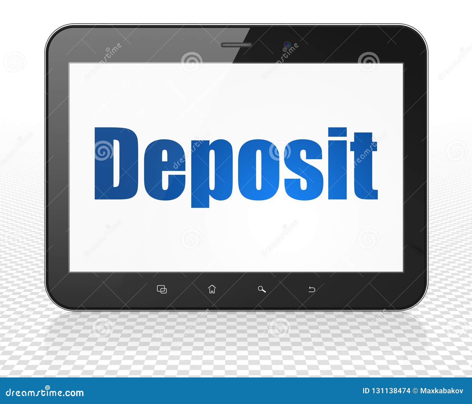 Currency Concept: Tablet Pc Computer with Deposit on Display Stock ...