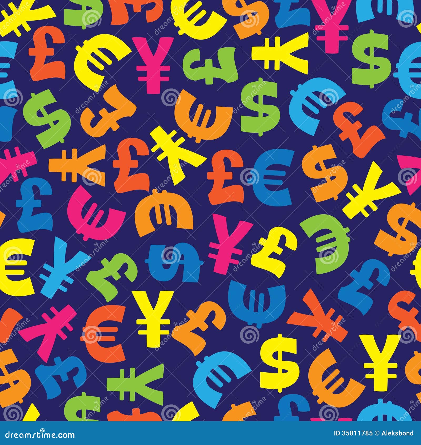 Currency from Different Countries Seamless Pattern Stock Vector ...