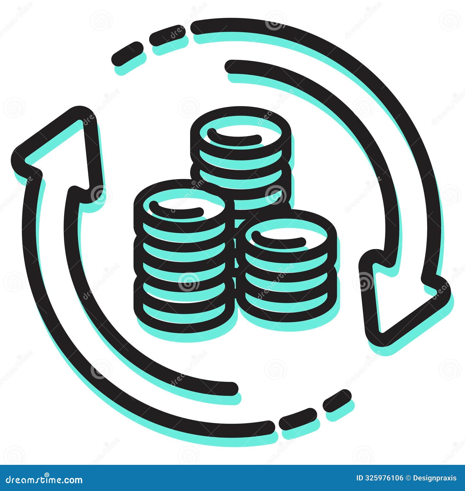 Currency Exchange and Banking Services Icon Stock Illustration ...