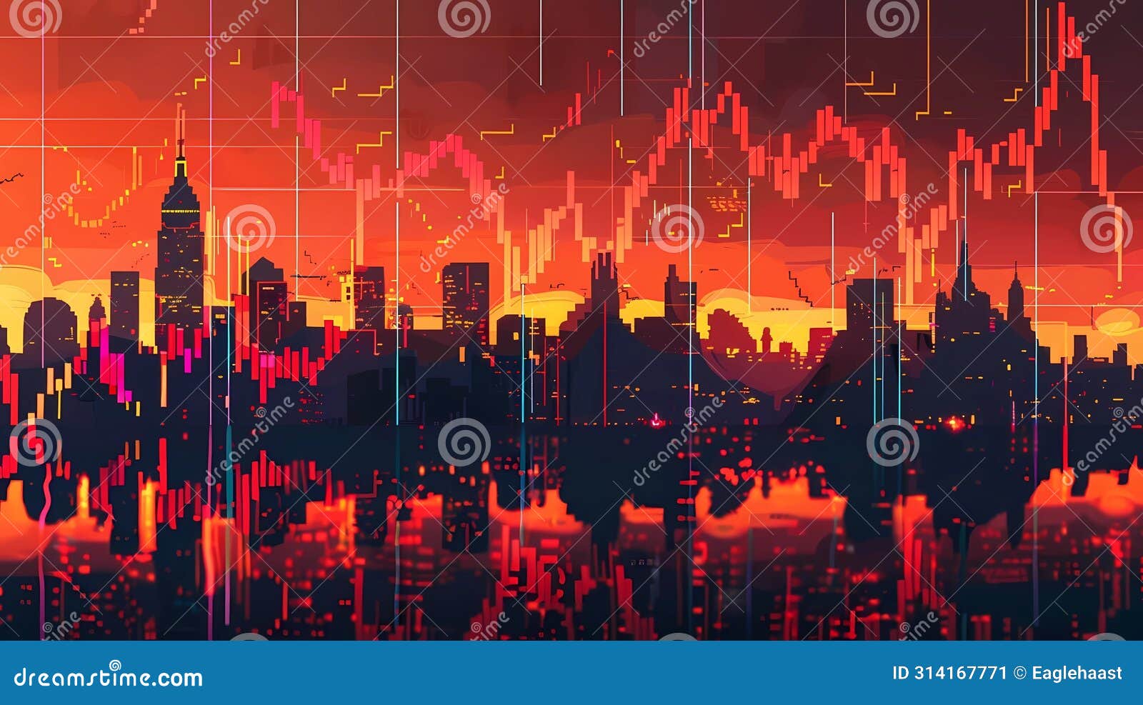 Currency Exchange Chart Background Image of an Exchange Trading Chart ...