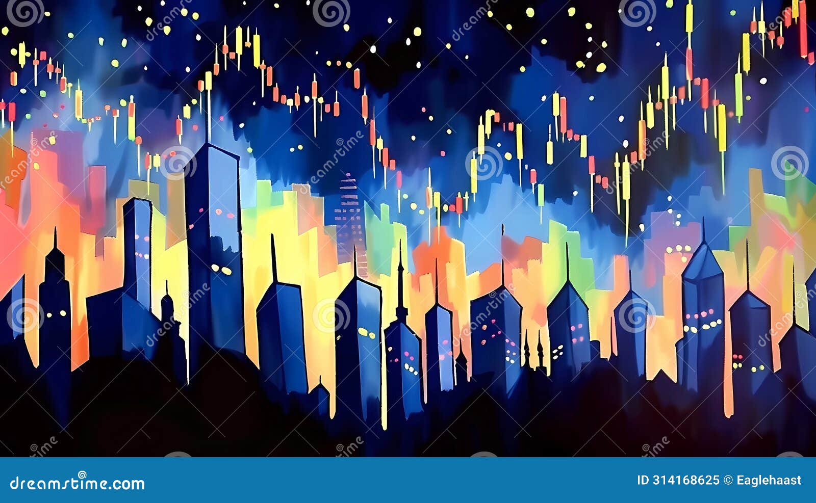 Currency Exchange Chart Background Image of an Exchange Trading Chart ...