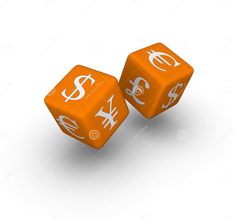 Currency exchange dice stock illustration. Illustration of business ...