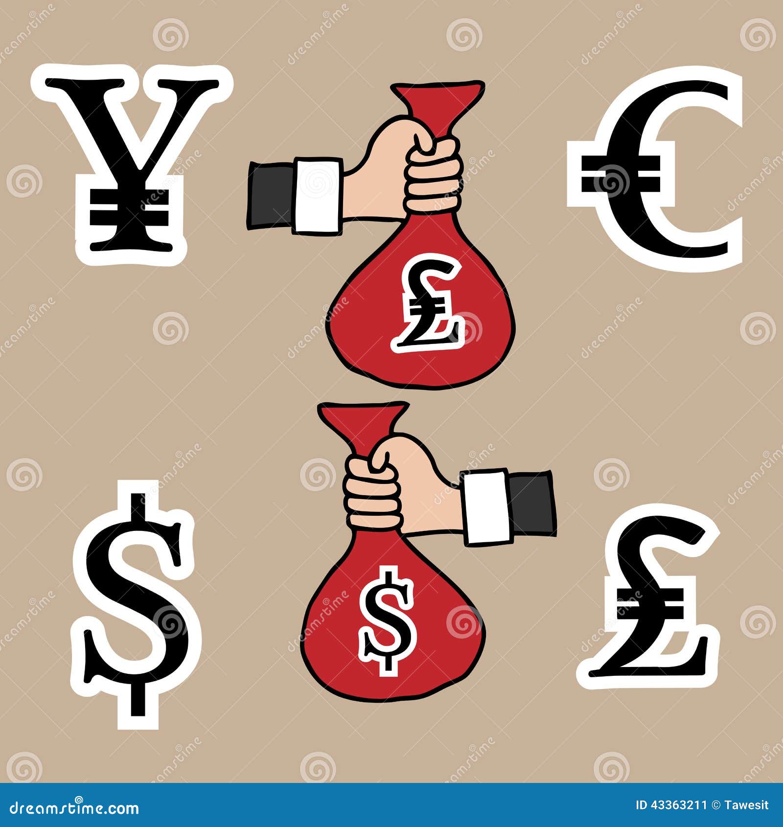 Currency exchange stock vector. Illustration of economy - 43363211