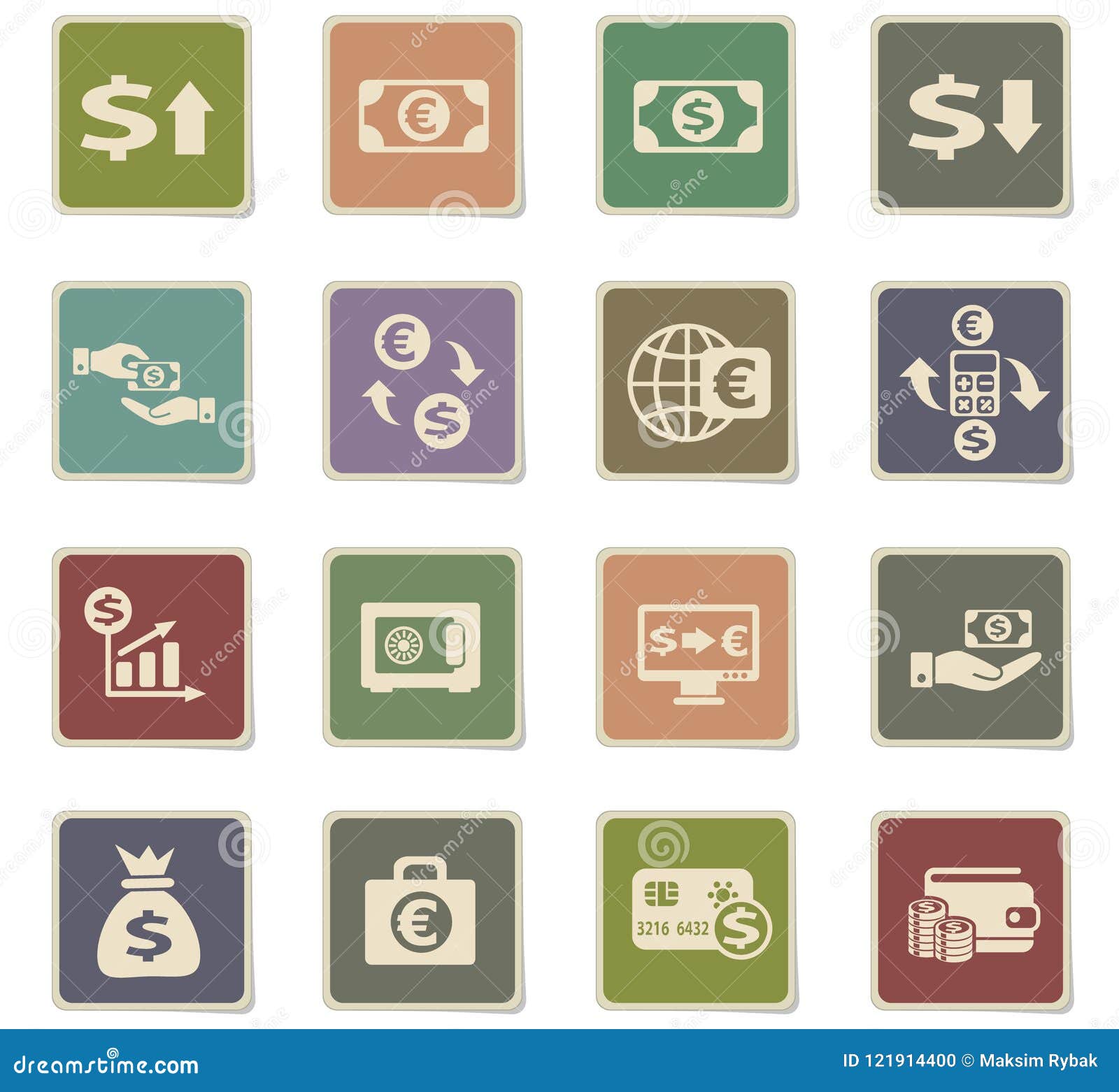 Currency exchange icon set stock illustration. Illustration of vector ...