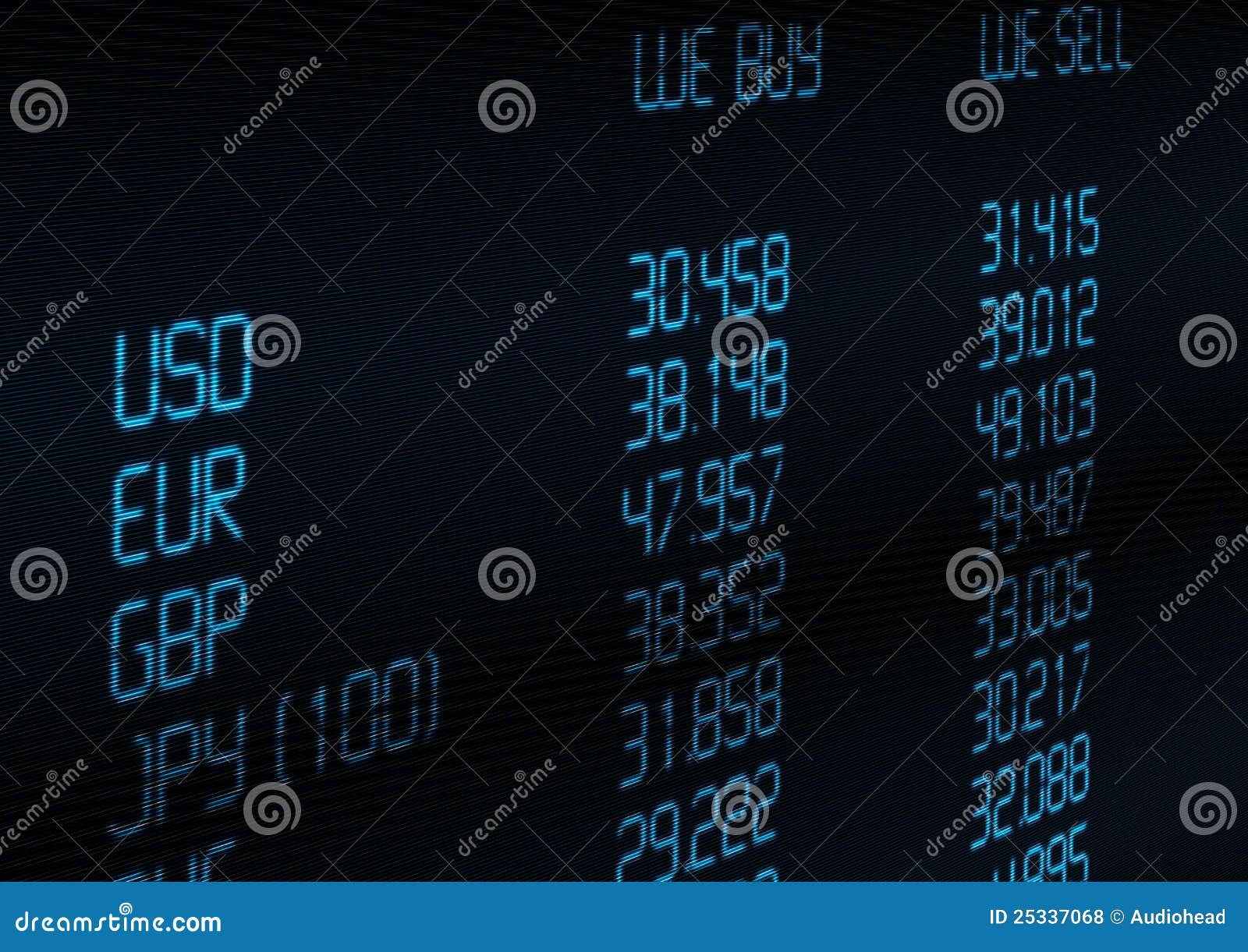 Currency Exchange Rate stock illustration. Illustration of number ...