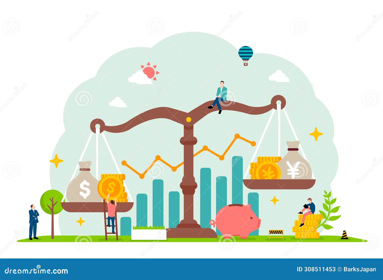 Currency Exchange Rate Illustration Stock Vector - Illustration of ...