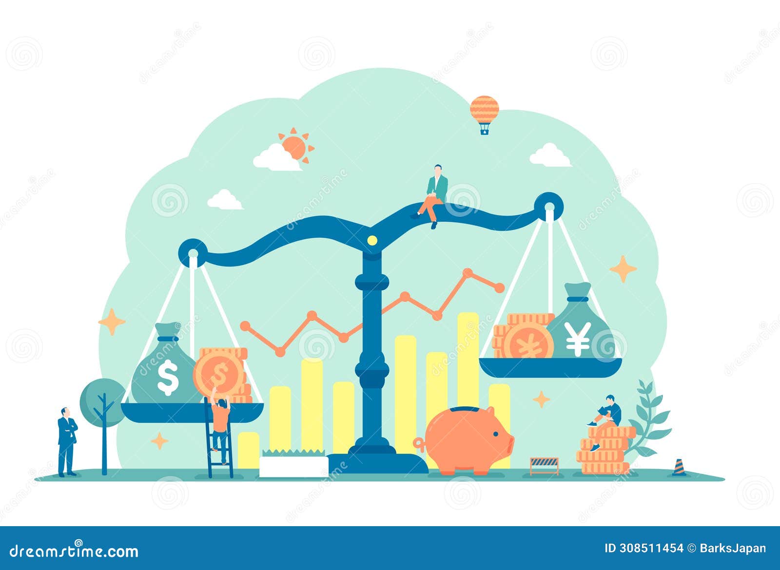 Currency Exchange Rate Illustration Stock Vector - Illustration of ...