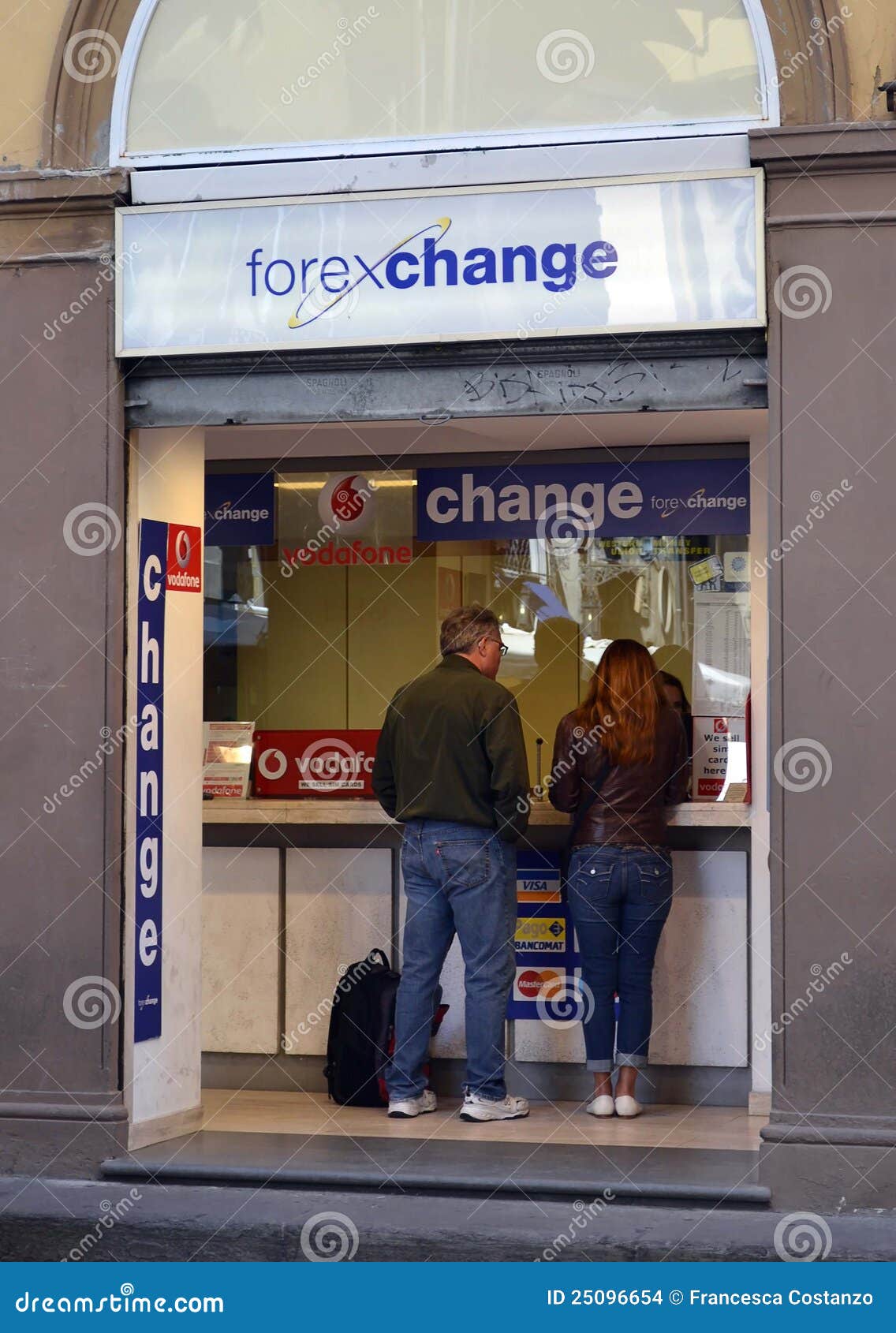 Currency exchange tourists editorial stock image. Image of ...