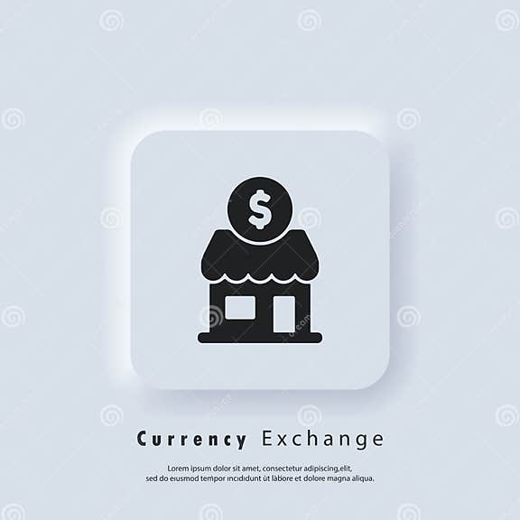 Currency Exchange. Vector. UI Icon. Neumorphic UI UX White User ...