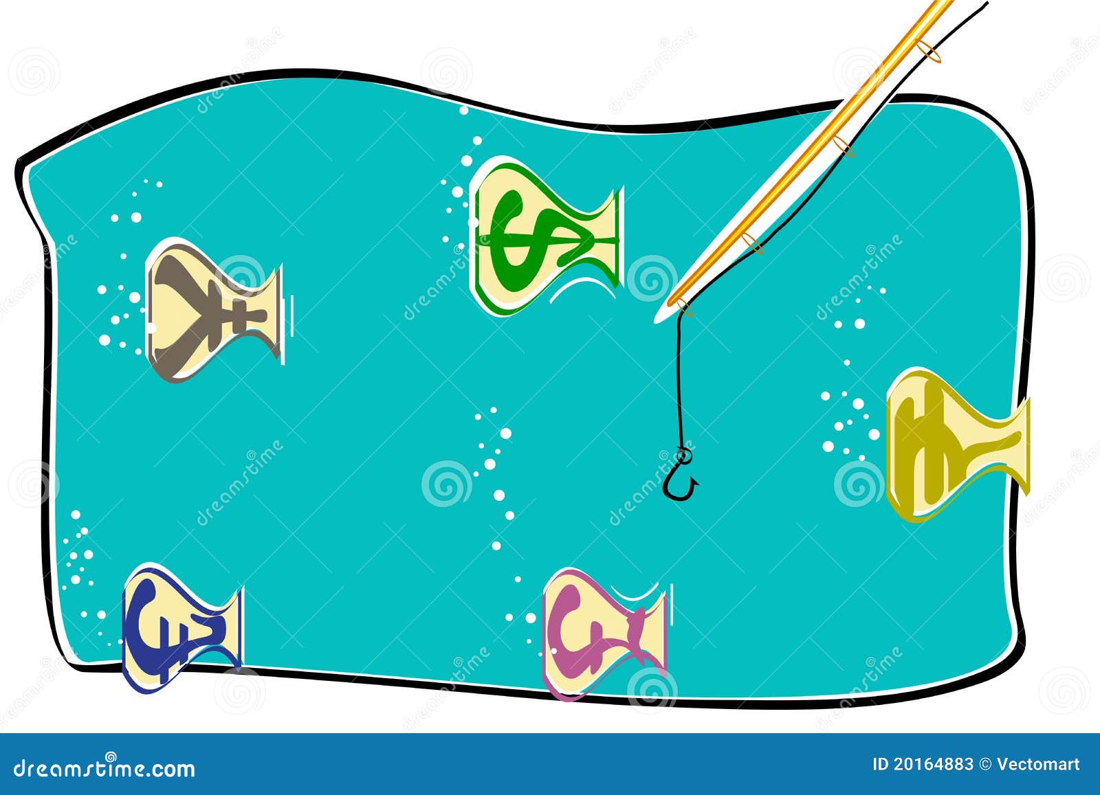 Currency Fish stock vector. Illustration of finance, euro - 20164883