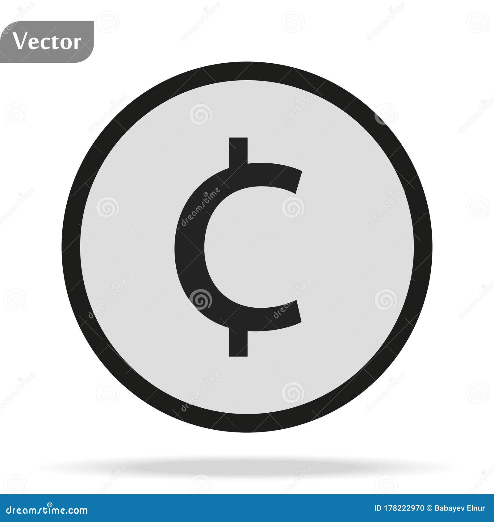 Currency Flat Icon Coin Symbols in Black Circle Eps 10 Stock Vector ...