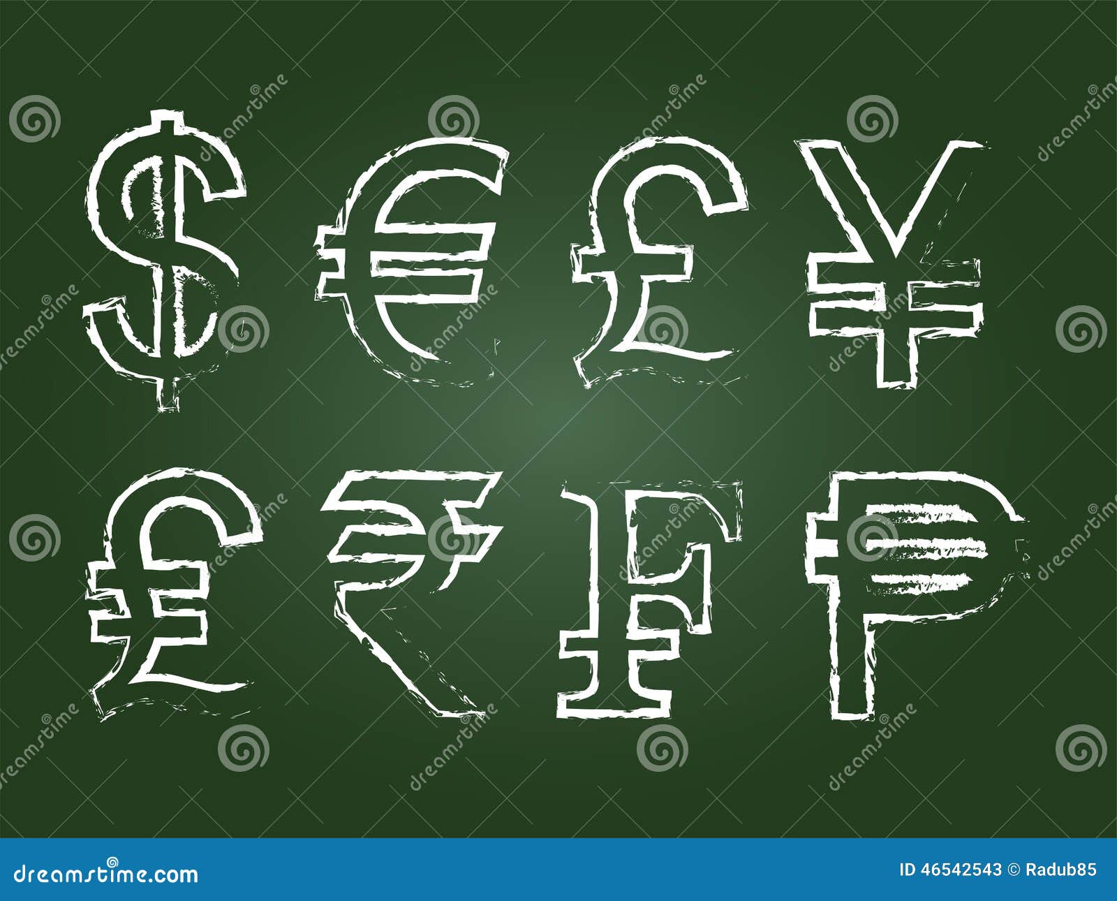 Currency Icon Set stock vector. Illustration of symbols - 46542543