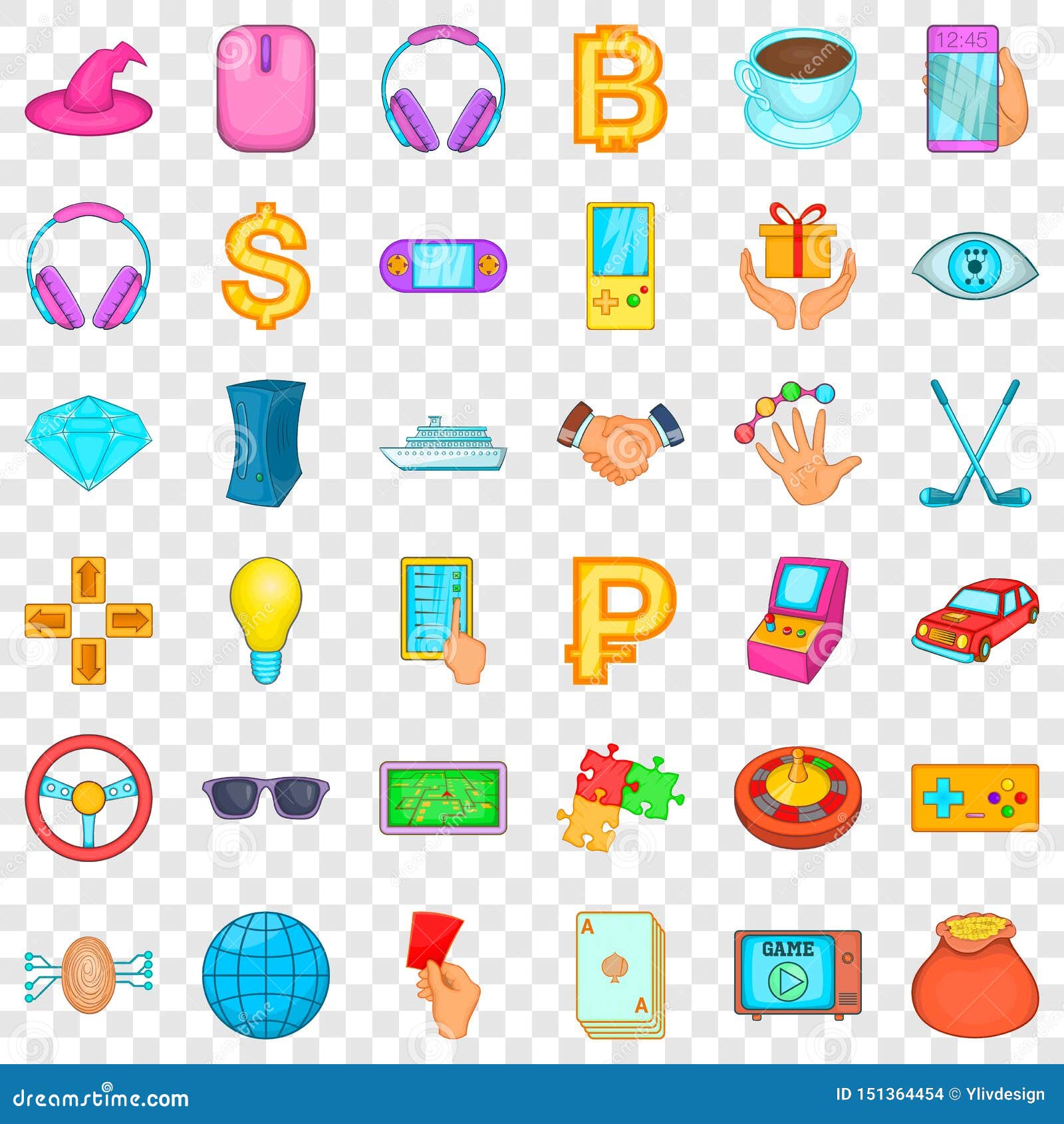 Currency Icons Set Cartoon Style Stock Vector Illustration Of