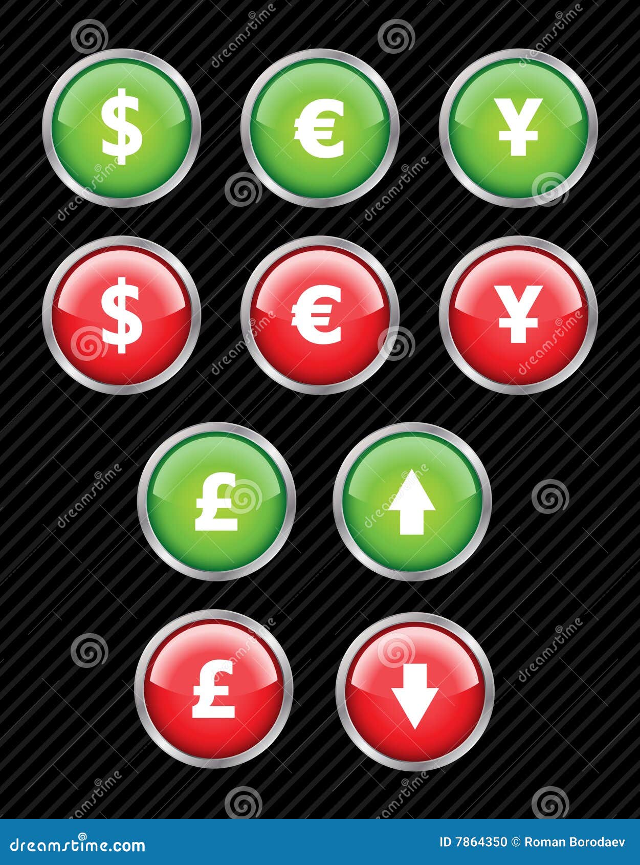 Currency interface icons. stock vector. Illustration of element - 7864350