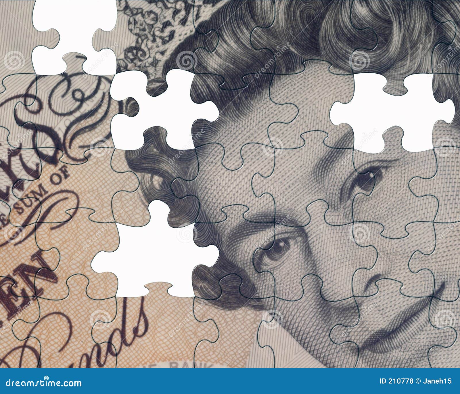 Currency jigsaw editorial stock photo. Image of game, finance - 210778