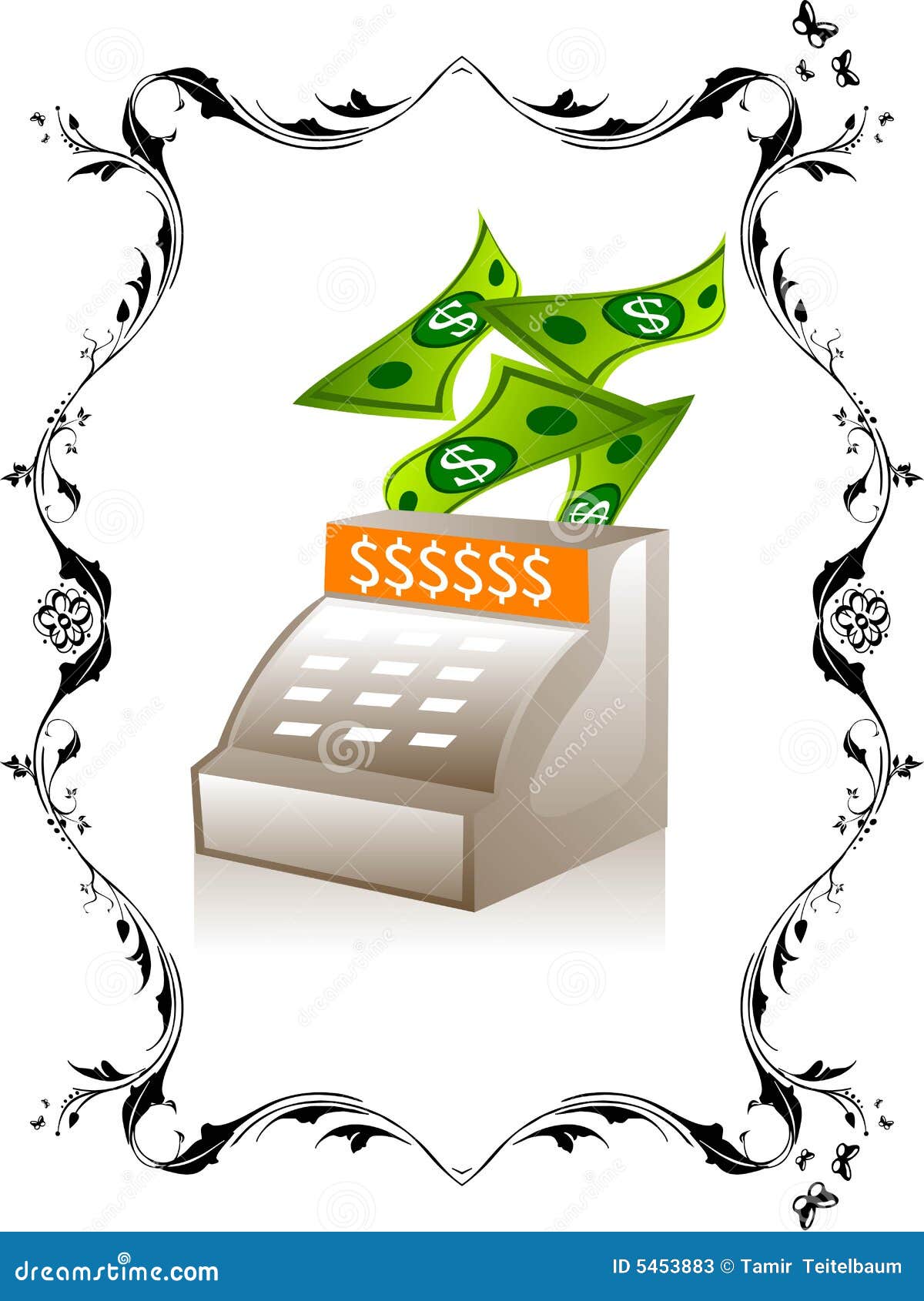 Currency machine stock illustration. Illustration of business - 5453883