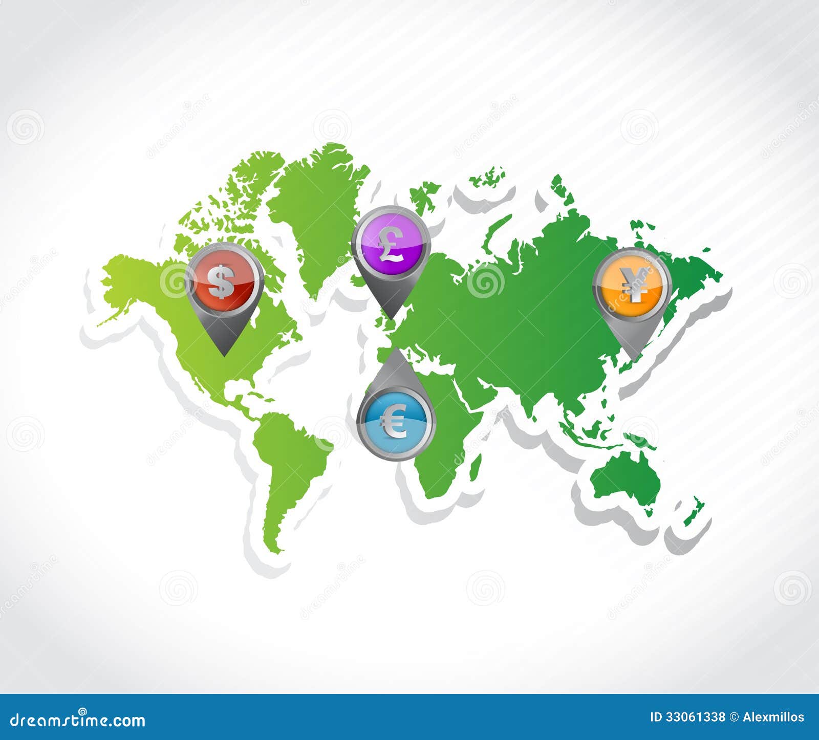 Currency Map Guide Illustration Design Stock Illustration ...