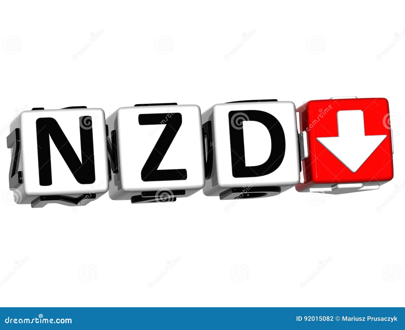 Currency NZD Rate Concept Symbol Button on White Background Stock ...